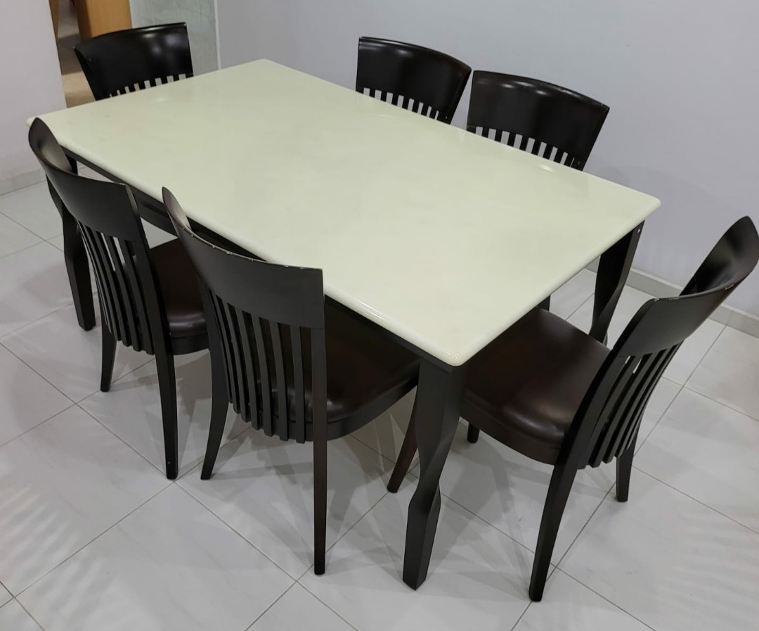 Marble Table - full piece. rare. 150cm x 92 cm., Furniture & Home ...