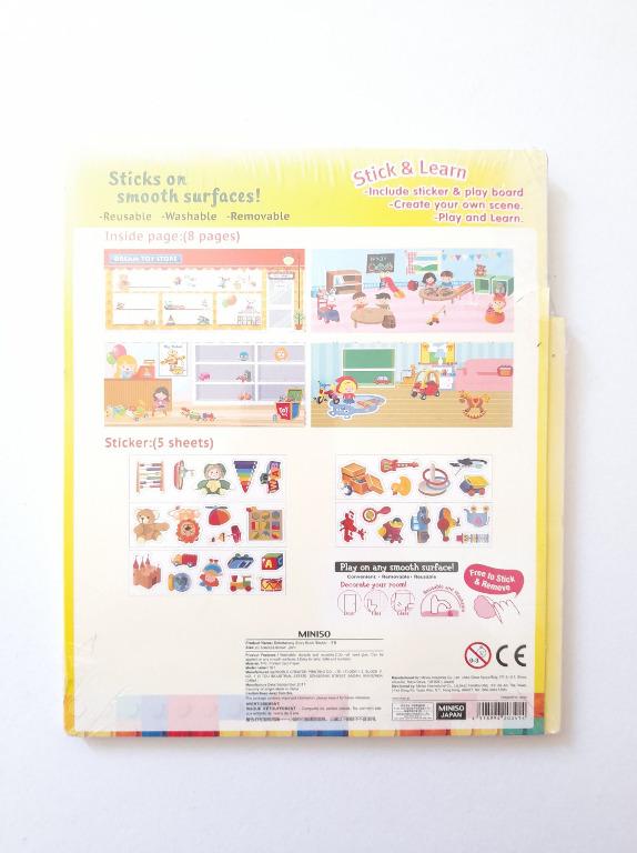 Miniso Japan Toy World Educational Learning Entertaining Book Sticker ...