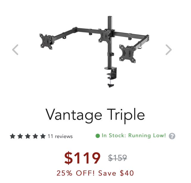 Monitor arm Vantage Triple Prism+, Computers & Tech, Parts ...