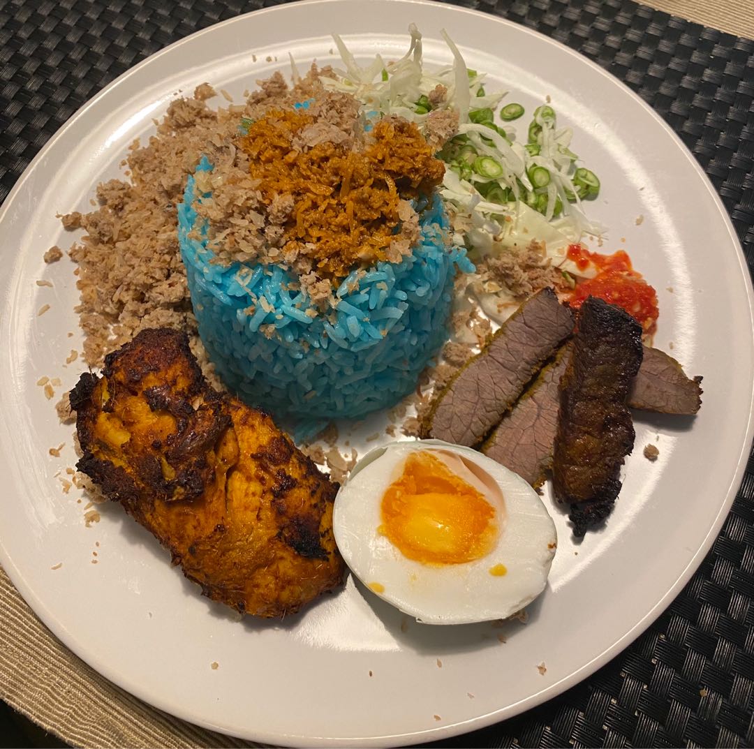 Nasi Kerabu Mix Grill, Food & Drinks, Local Eats on Carousell