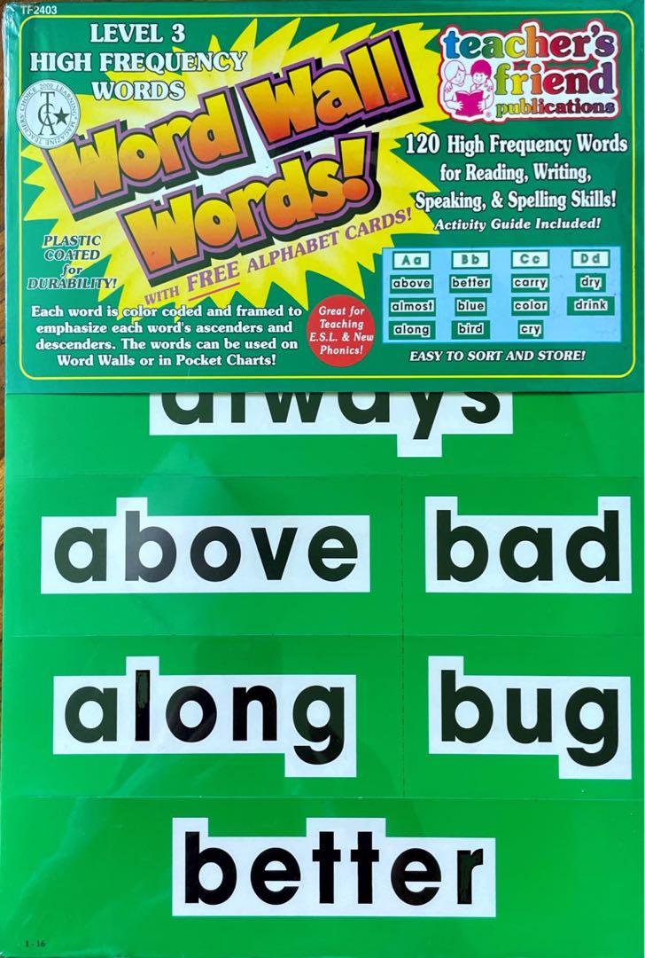 [NEW] High Frequency Word Wall Cards, Hobbies & Toys, Books & Magazines ...