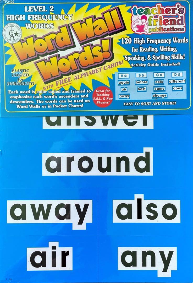 [NEW] High Frequency Word Wall Cards, Hobbies & Toys, Books & Magazines ...