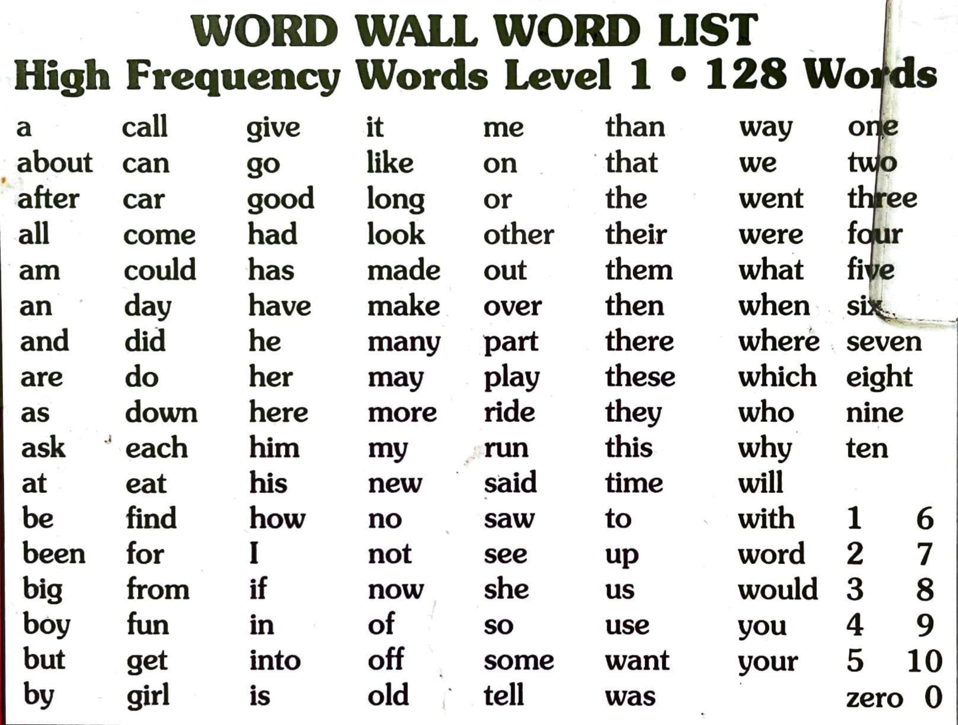 [NEW] High Frequency Word Wall Cards, Hobbies & Toys, Books & Magazines ...