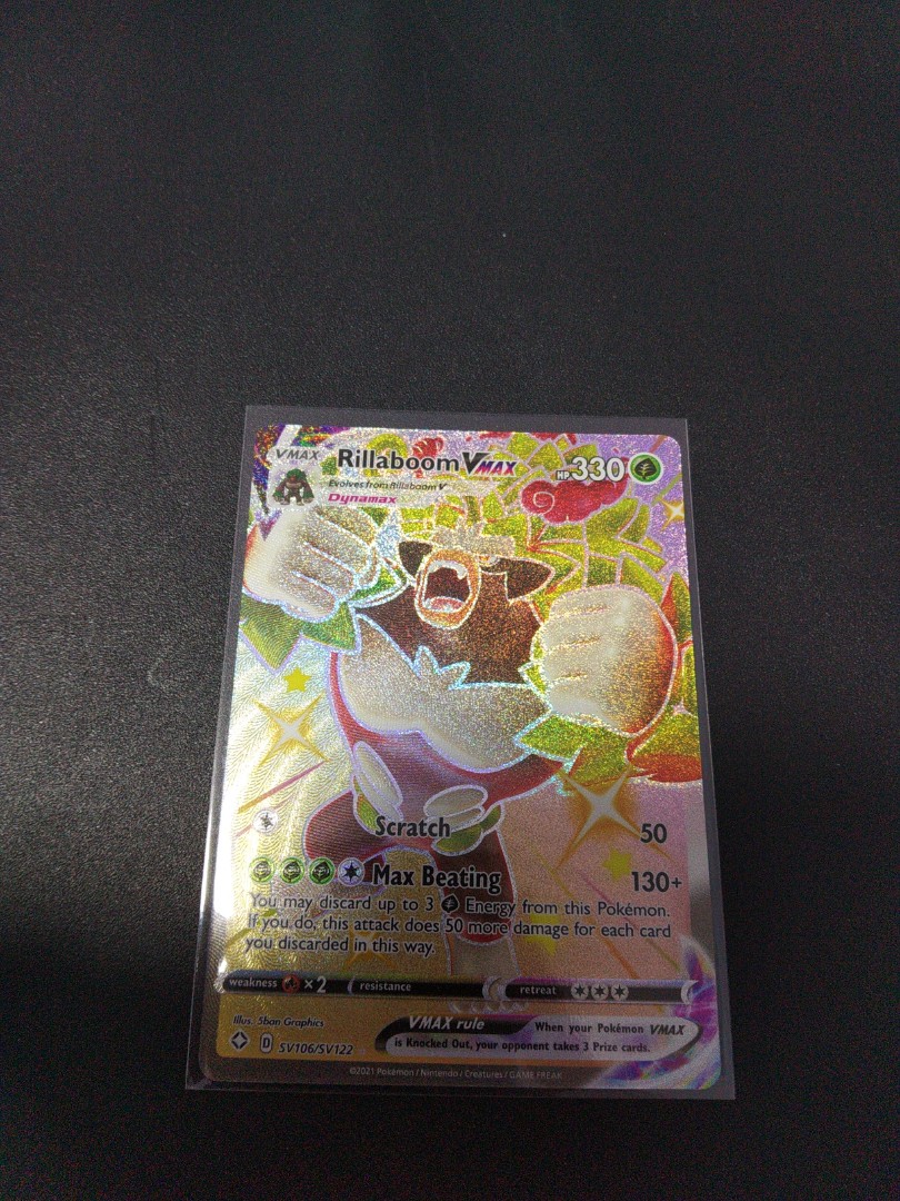 Pokemon TCG Rillaboom Vmax Shiny Ultra Rare - Shining Fates, Hobbies ...