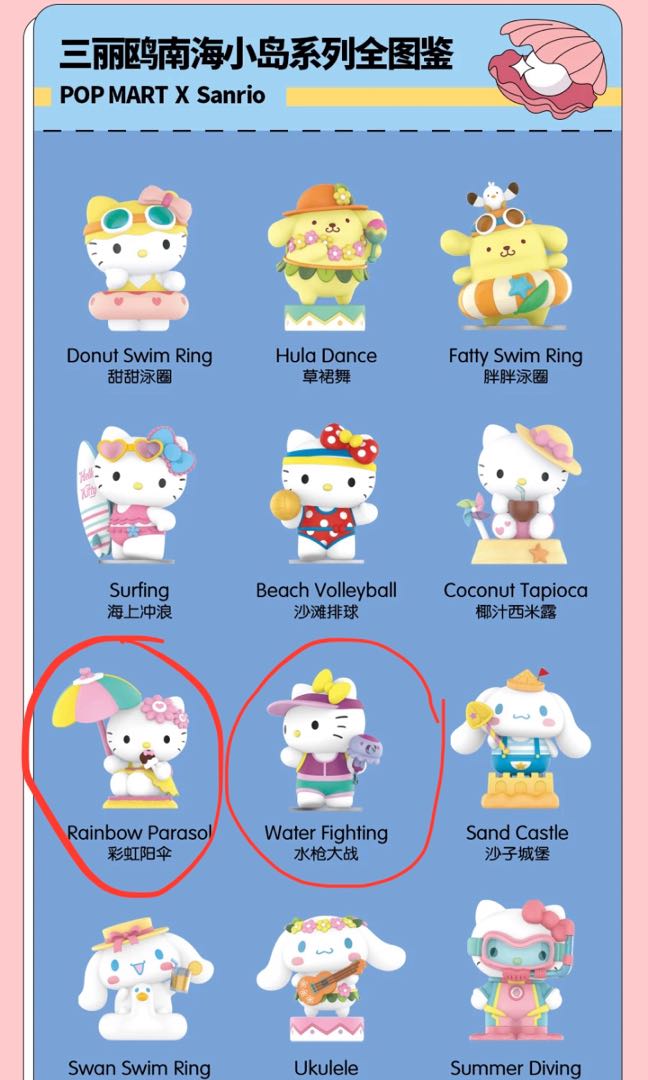 Popmart hello kitty 南海小島系列, 興趣及遊戲, 玩具 & 遊戲類 - Carousell