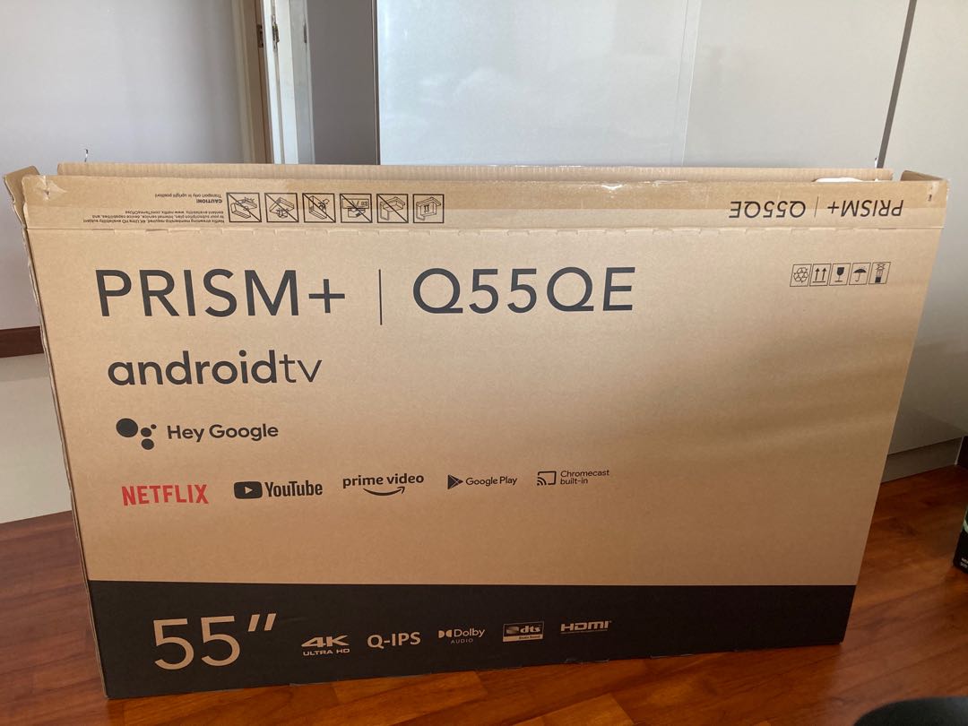 Prism+ Q55 TV Empty Box with Styrofoam, TV & Home Appliances, TV ...