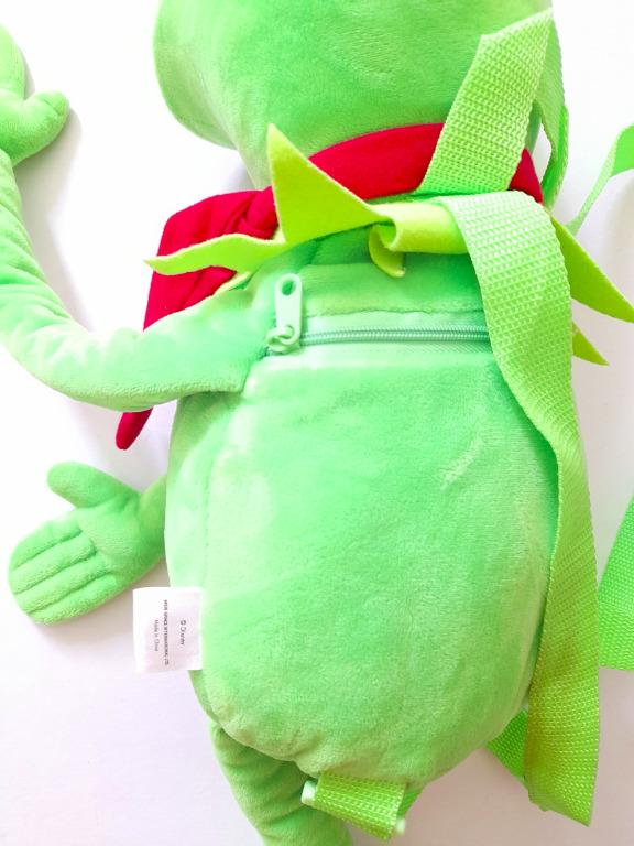 Sesame Street Kermit the frog Backpack Bag Big stuffed Soft baby toy ...