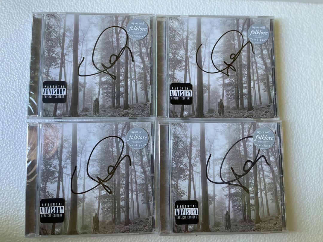 Signed Folklore CD by Taylor Swift, Hobbies & Toys, Music & Media, CDs ...