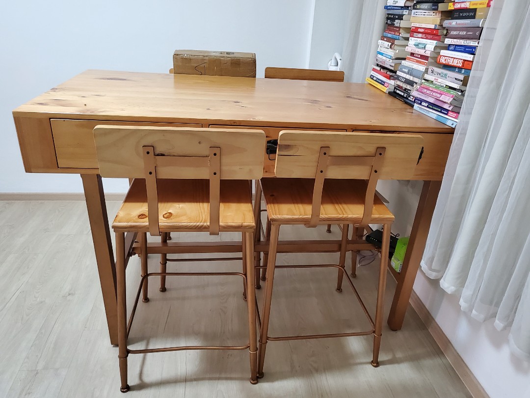 Solid Wood Starbucks-Inspired Table Set, Furniture & Home Living ...