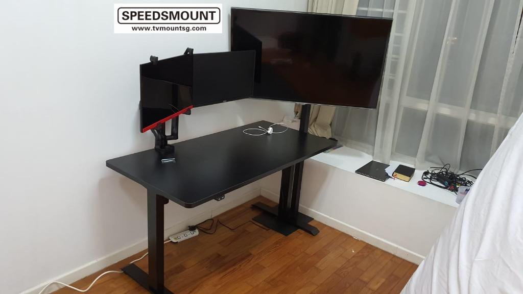 standing desk loctek Ergonomic Workstation Sit Stand Table, Furniture ...