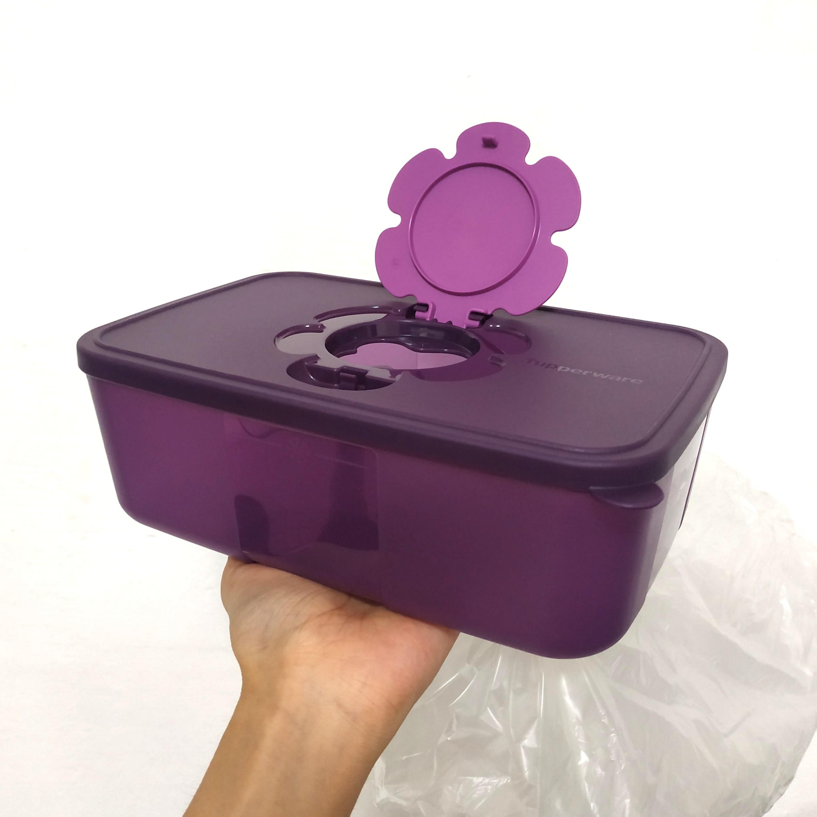 Tupperware 1.5L Baby Wipes Tissue Box Rectangular Container Dispenser ...