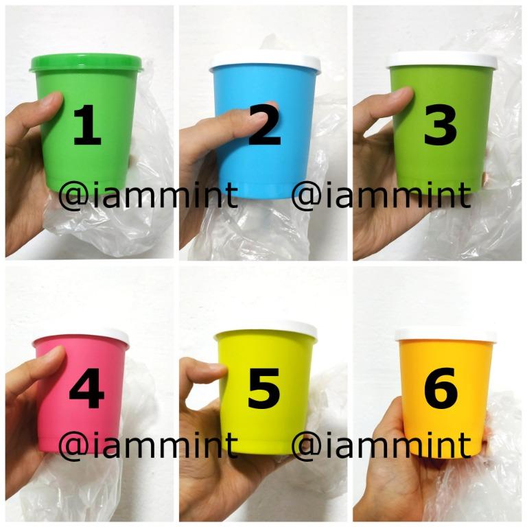 Tupperware 180 ml Lucky Pretty Pastel Travel Petite Round Tumbler Cup ...