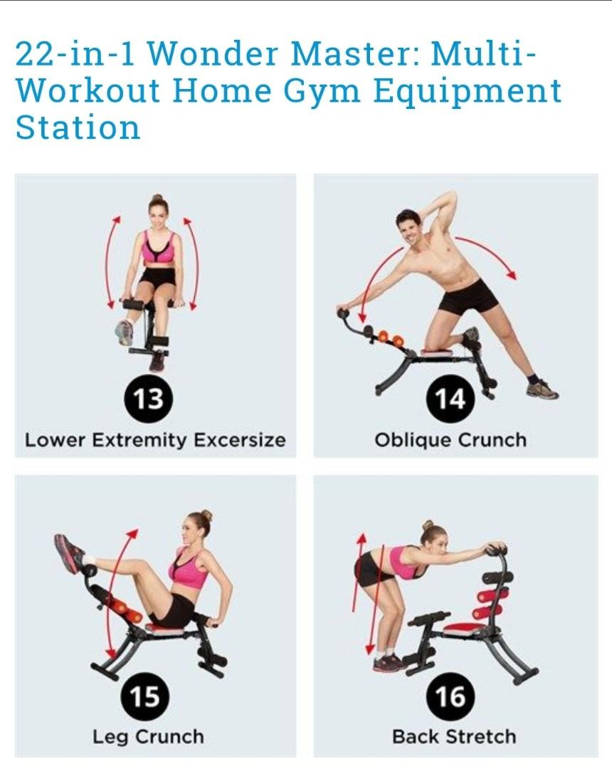 Wonder Master 22 in 1 ab machine, Sports Equipment, Exercise & Fitness ...
