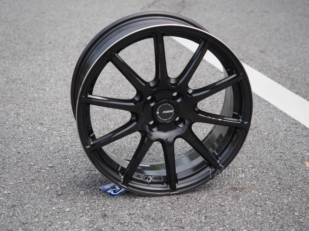 17" RAYS 57TRANSCEND 4X100 DARK GUNMETAL JAPAN RIMS, Car Accessories ...