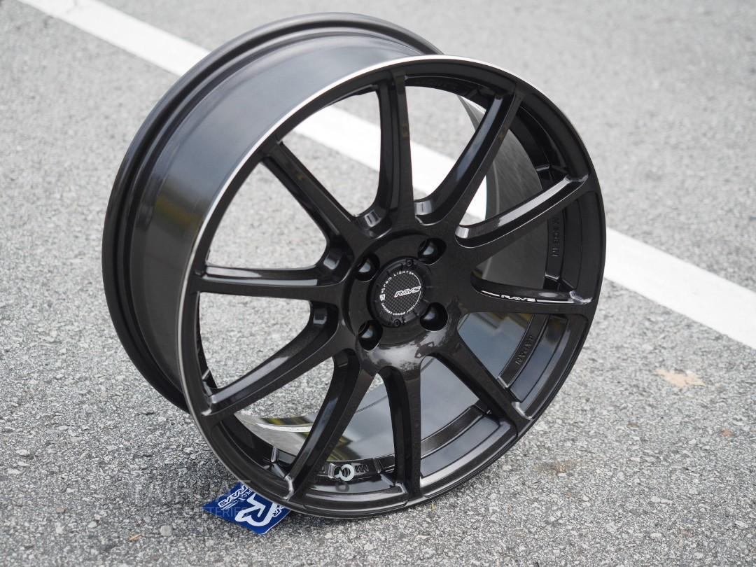 17" RAYS 57TRANSCEND 4X100 DARK GUNMETAL JAPAN RIMS, Car Accessories ...