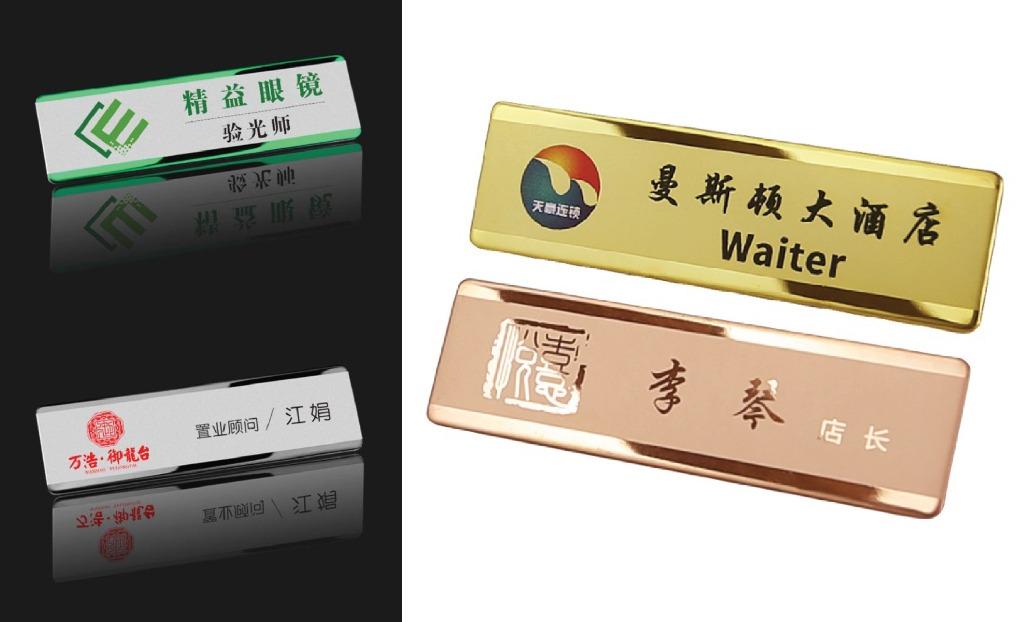 24K Gold Custom made Employee Staff / Worker Name Tag Badge, Everything ...