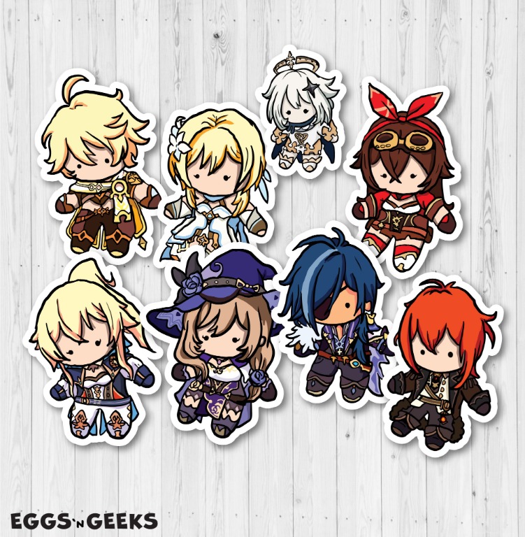 Anime Mihoyo Game Genshin Impact MMORPG RPG Action Chibi Characters Pop ...