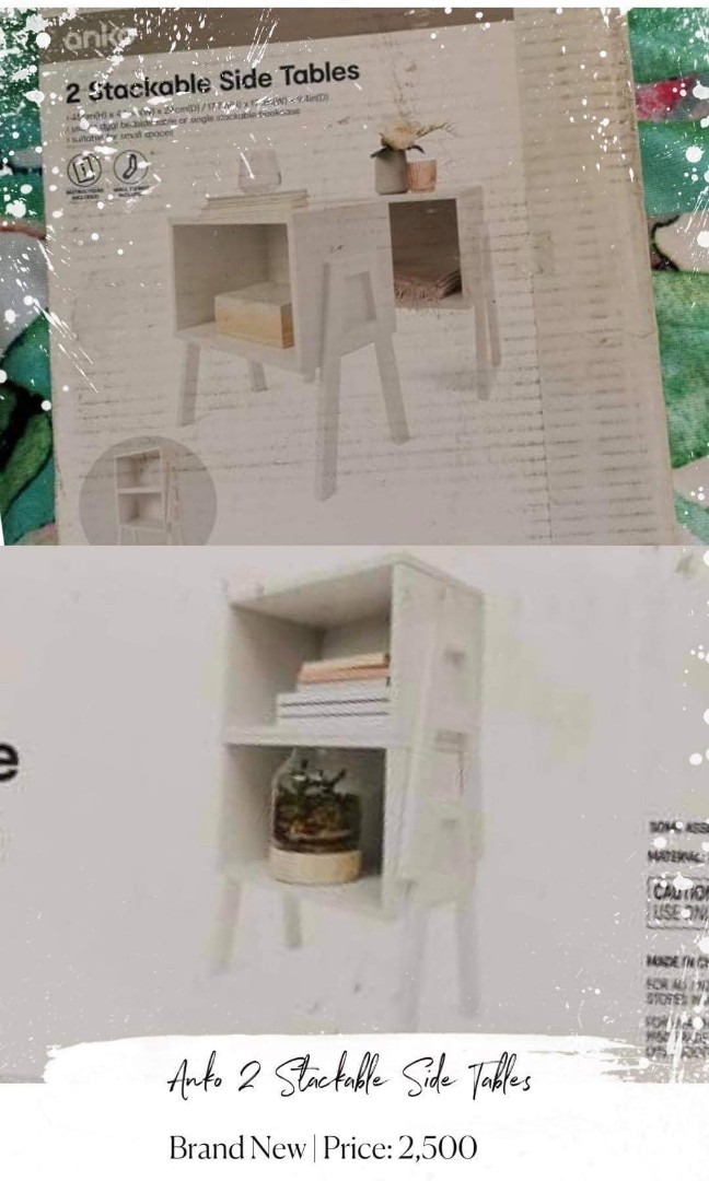 Anko 2 Stackable Side Table, Furniture & Home Living, Furniture ...
