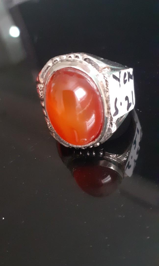 Beautiful Batu cincin Akik Yaman(ori) size 21, Hobbies & Toys ...