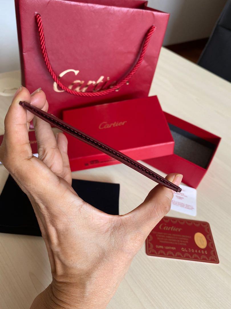 Cartier leather Business Card holder, Luxury, Accessories on Carousell