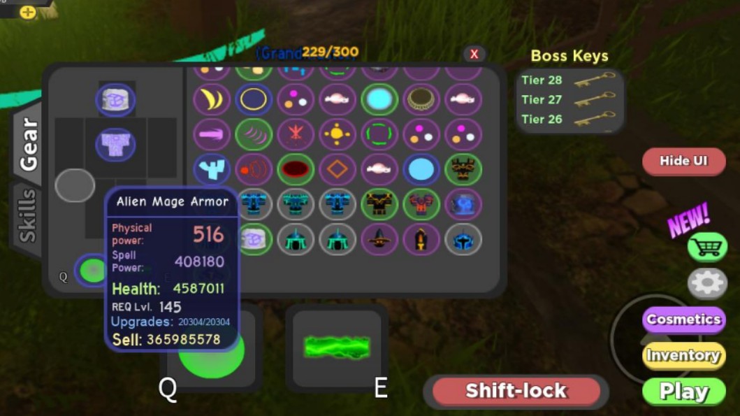 Dungeon quest Alien mage set upgraded max, Video Gaming, Video Game ...