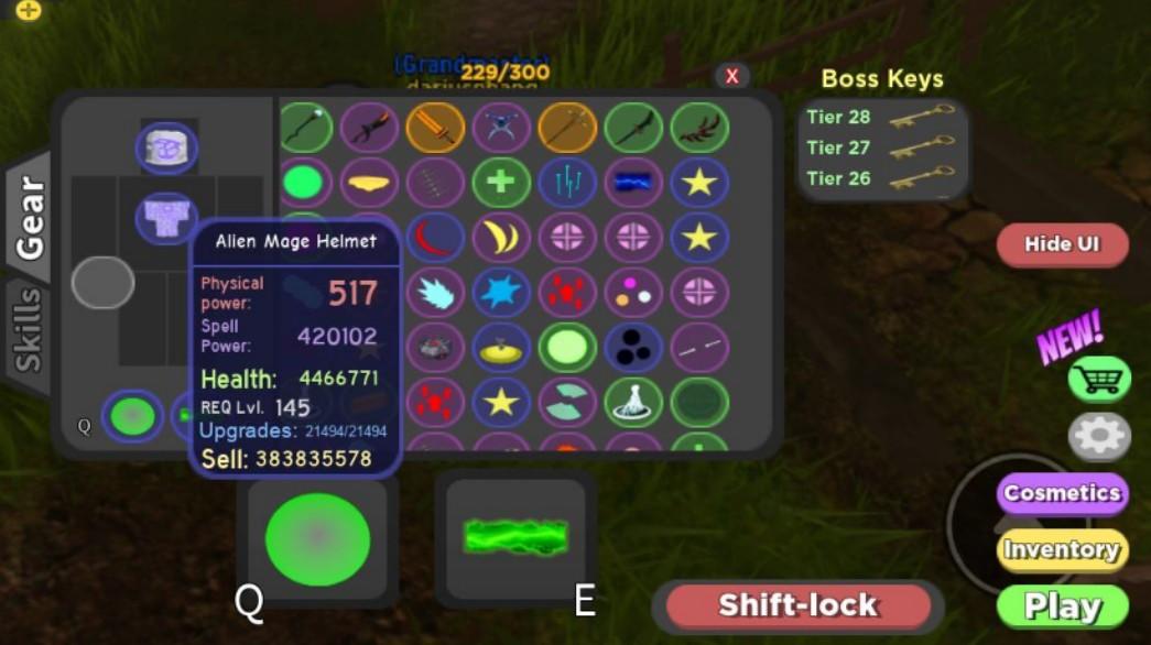 Dungeon quest Alien mage set upgraded max, Video Gaming, Video Game ...