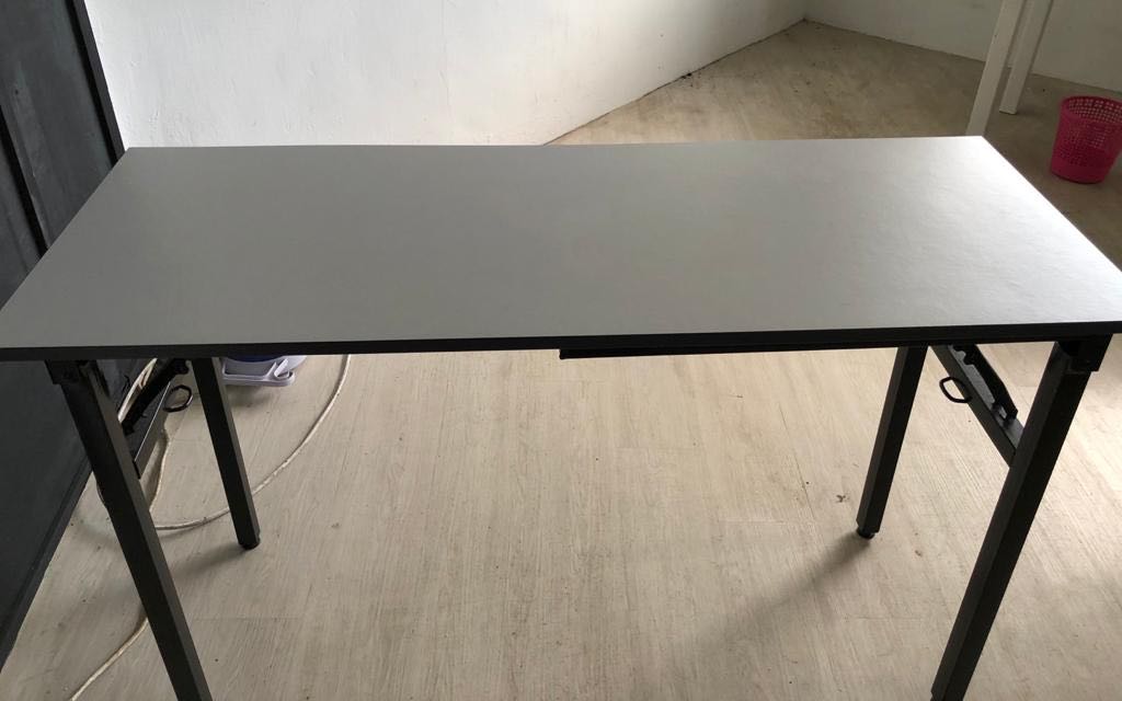 Grey foldable table, Furniture & Home Living, Furniture, Tables & Sets ...