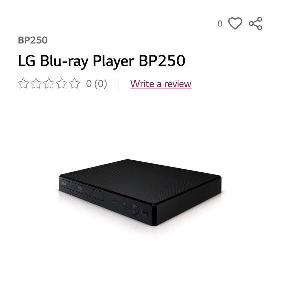 LG Blu-ray Player BP250, TV & Home Appliances, TV & Entertainment, Blu ...