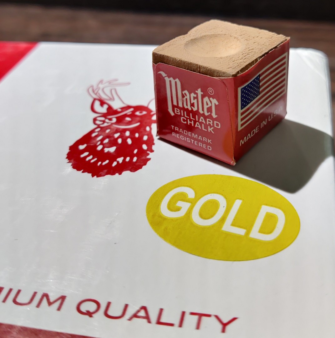Master Billiard Pool chalk - gold color, Sports Equipment, Sports ...