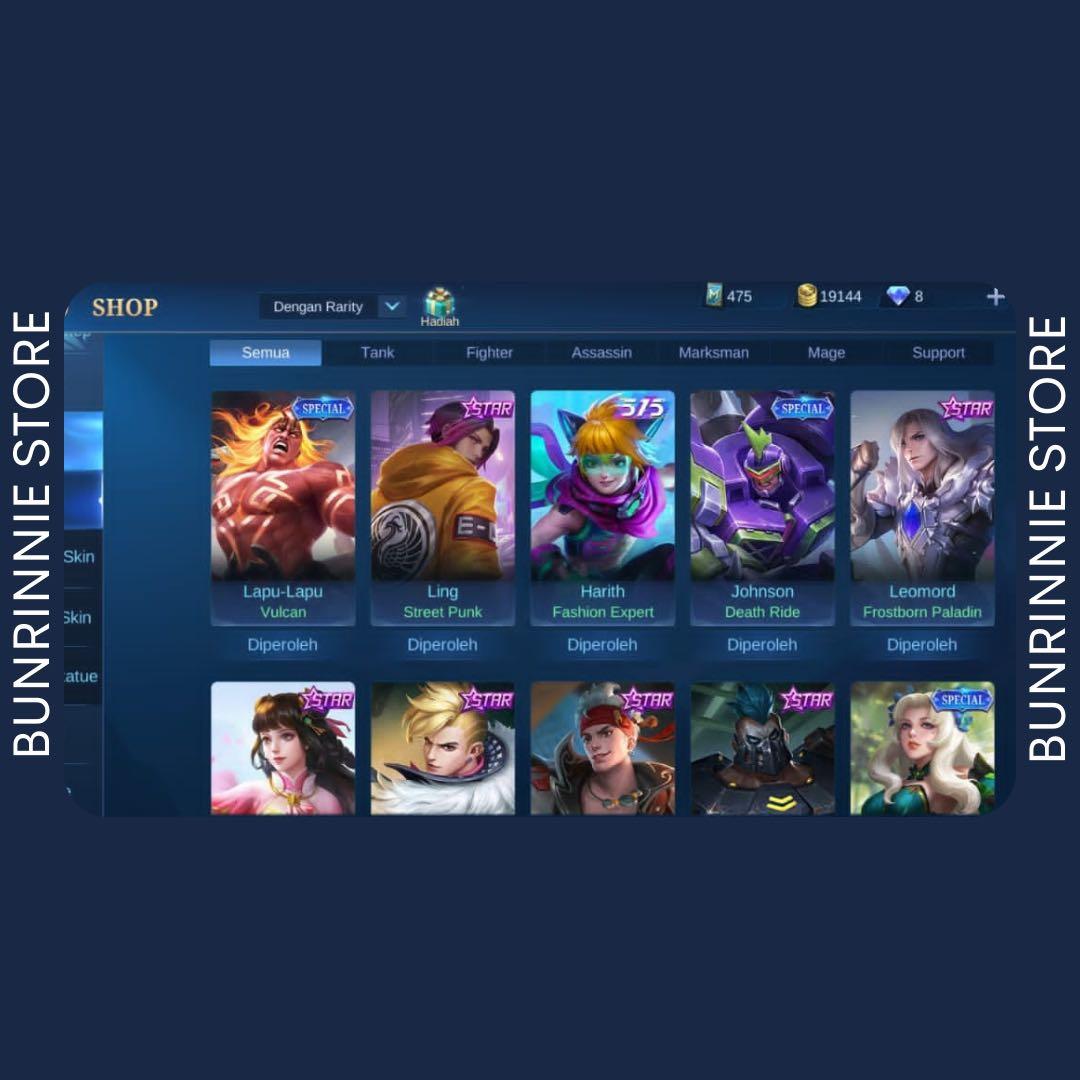 Mobile Legends Legend Gs, KOF Chou, KOF Guin, Full STUN, 6 Epic Limit ...