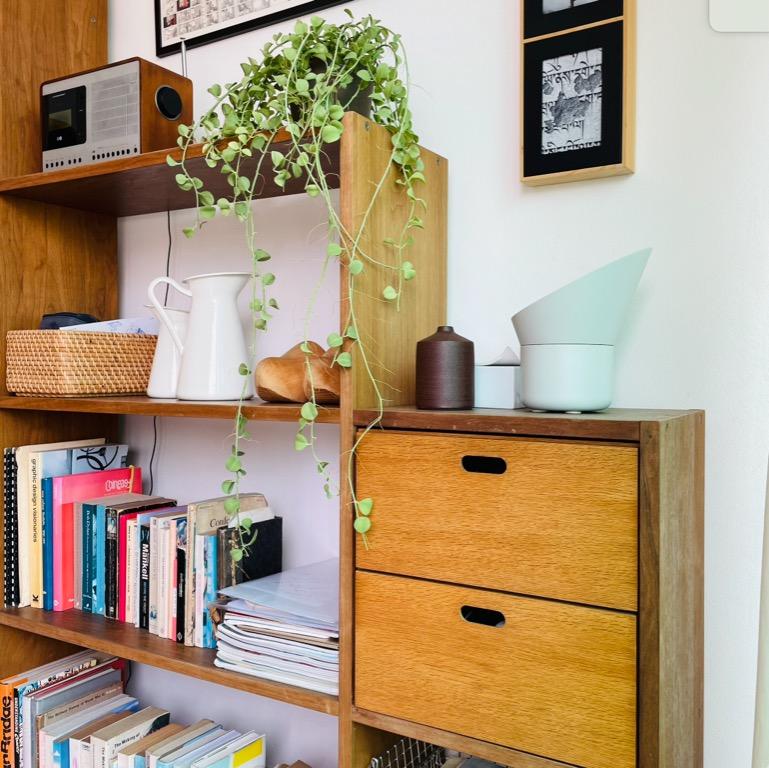 Muji Shelf Walnut (SMALL): Stacking Set / Bookcase / Display Cabinet ...