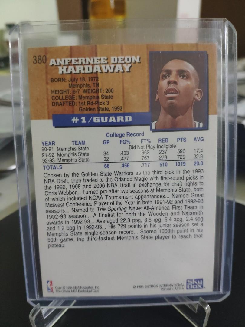 Penny Hardaway Rookie Card Hoops NBA Cards for Sale, Hobbies & Toys ...