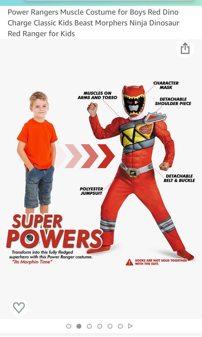 Power Rangers Muscle Costume, Babies & Kids, Babies & Kids Fashion on ...