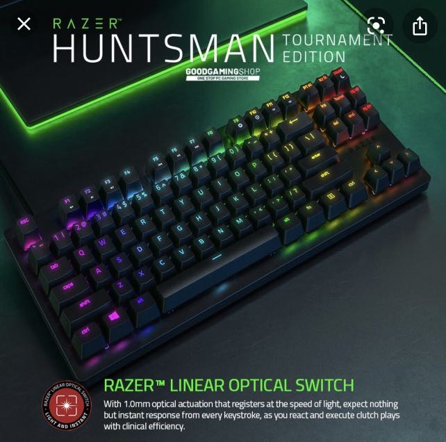 Razer Huntsman TE Keyboard ⌨️, Computers & Tech, Parts & Accessories ...