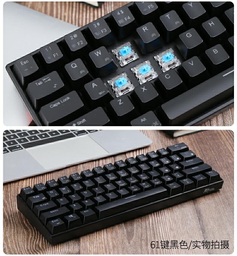 RK61 Wireless 60% Royal Kludge Mechanical Keyboard Bluetooth/Type C ...