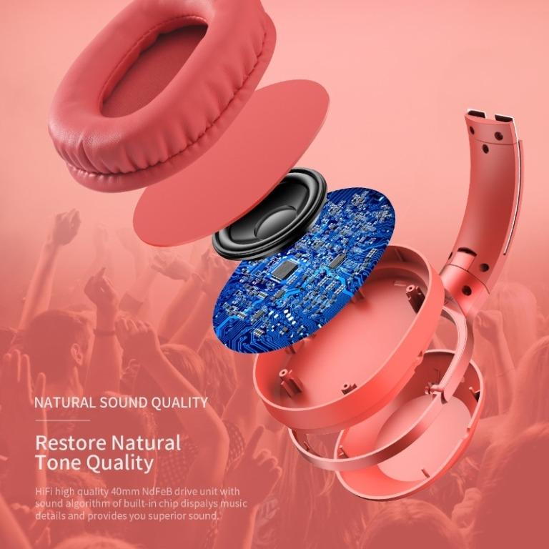 Rock Space Bluetooth Headphone T-02, Audio, Headphones & Headsets on ...