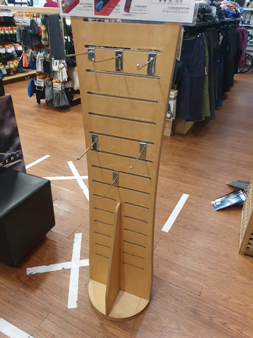 Round slat Wall display rack, Furniture & Home Living, Furniture ...