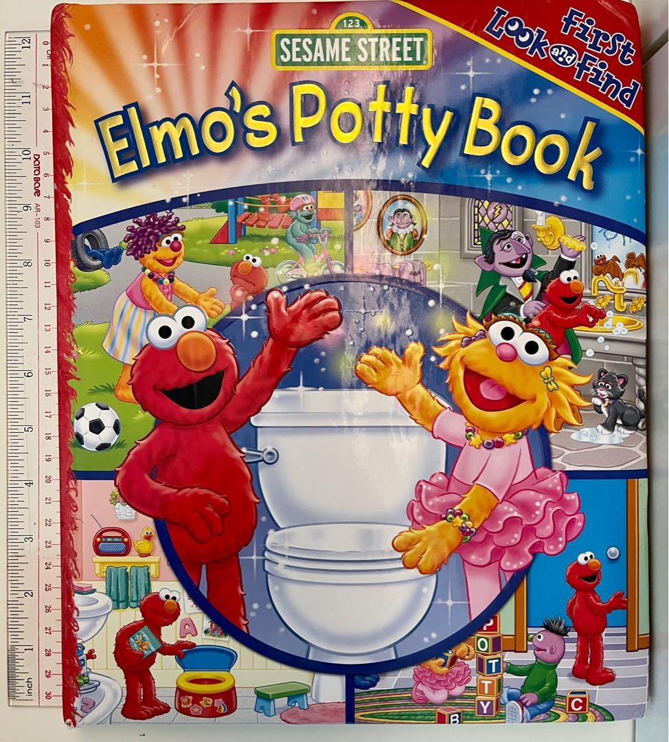 Sesame Street-ELMO 發聲公仔+Elmo’s potty Book(First look n find ), 興趣及遊戲 ...