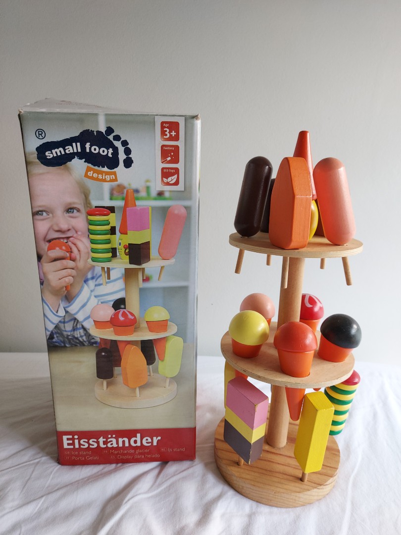 Small Foot Wooden Ice Cream Stand Pretend Play, Babies & Kids, Baby ...