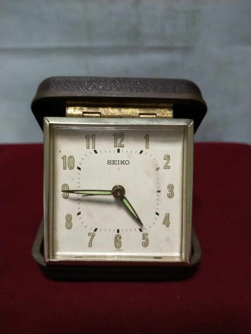 Vintage Seiko Pocket Clock, Hobbies & Toys, Memorabilia & Collectibles ...