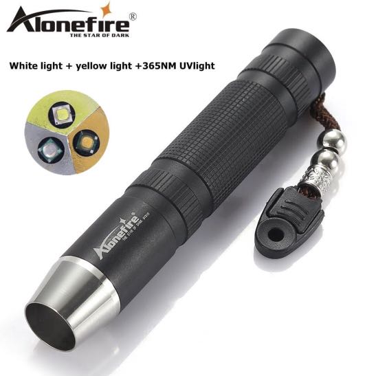 Alonefire touch light flash light 3 colours led with rechargeable ...