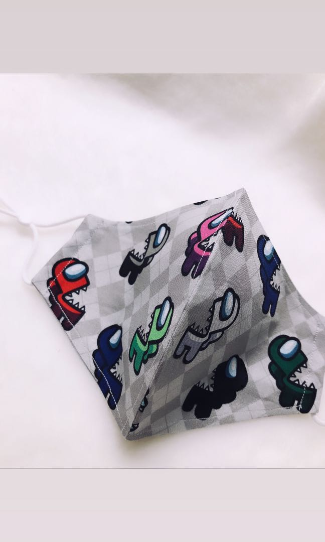 Among us mask(light grey), Health & Nutrition, Face Masks & Face ...