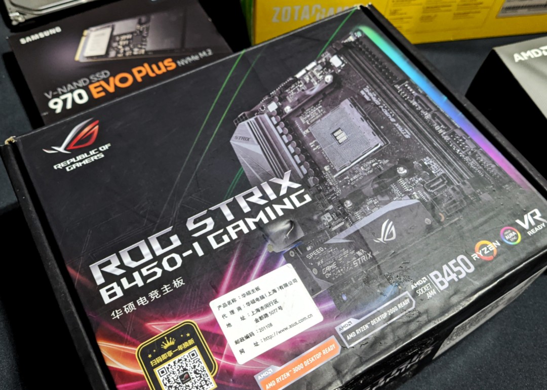 Asus ROG Strix B450i Motherboard + 256gb M.2 SSD, Computers & Tech ...
