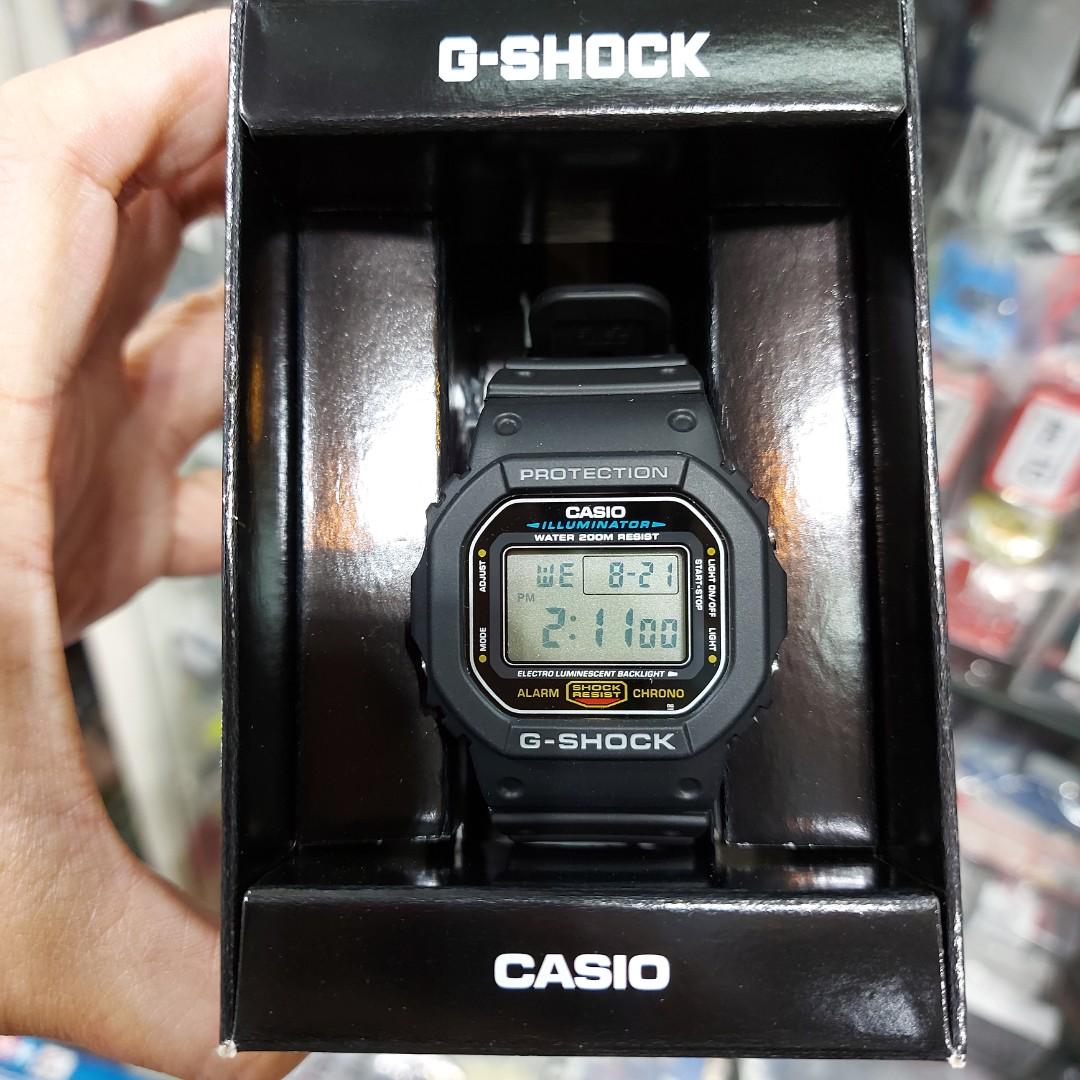全新CASIO G-SHOCK 5600E- 1VDF 3229 MEN WATCH L5600E, 名牌, 手錶 - Carousell