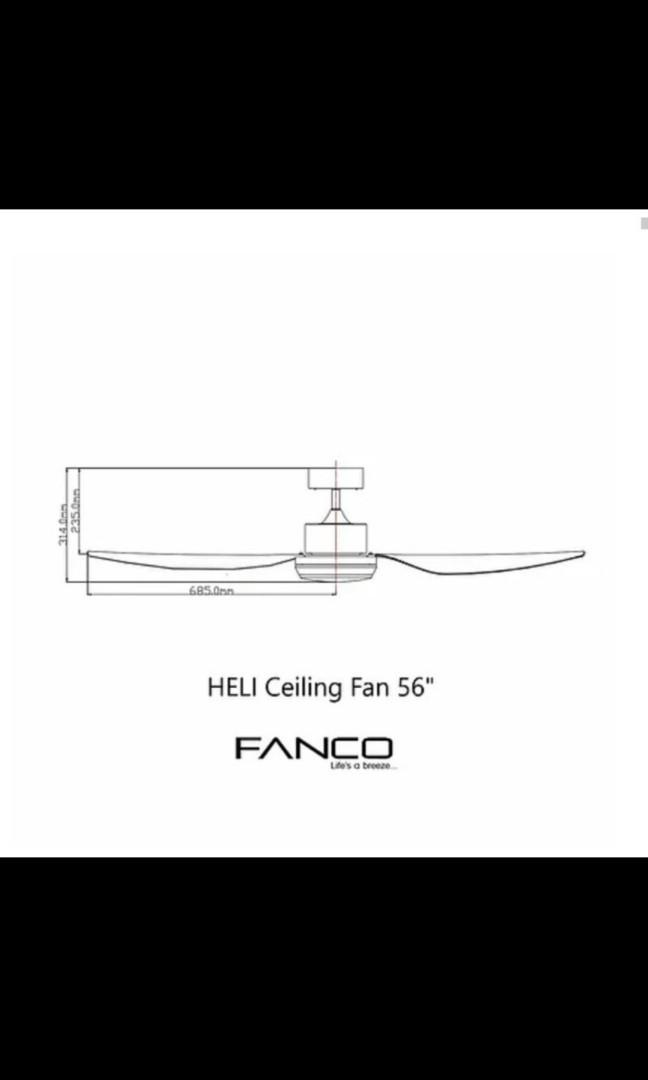 Fanco Heli Ceiling fan, Furniture & Home Living, Lighting & Fans, Fans ...