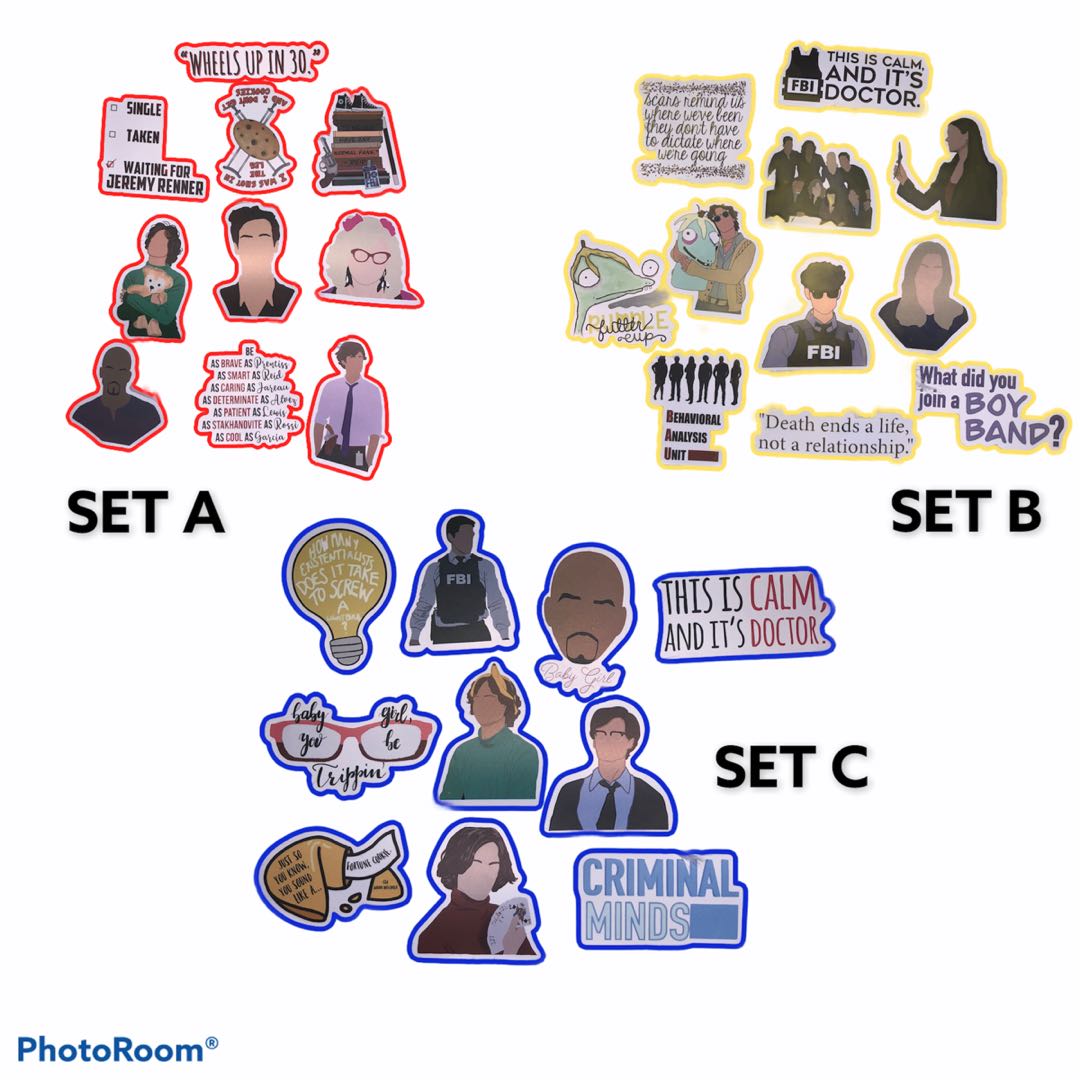 Criminal Minds Waterproof Sticker TV Show Design Pack, Hobbies & Toys ...