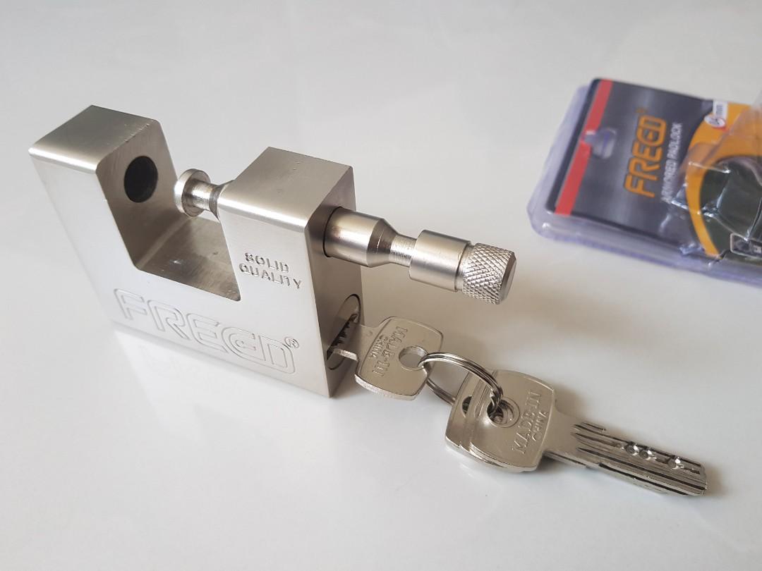 HDB Gate Warehouse Storage Armoured Padlock 84 x 70 mm, Everything Else ...