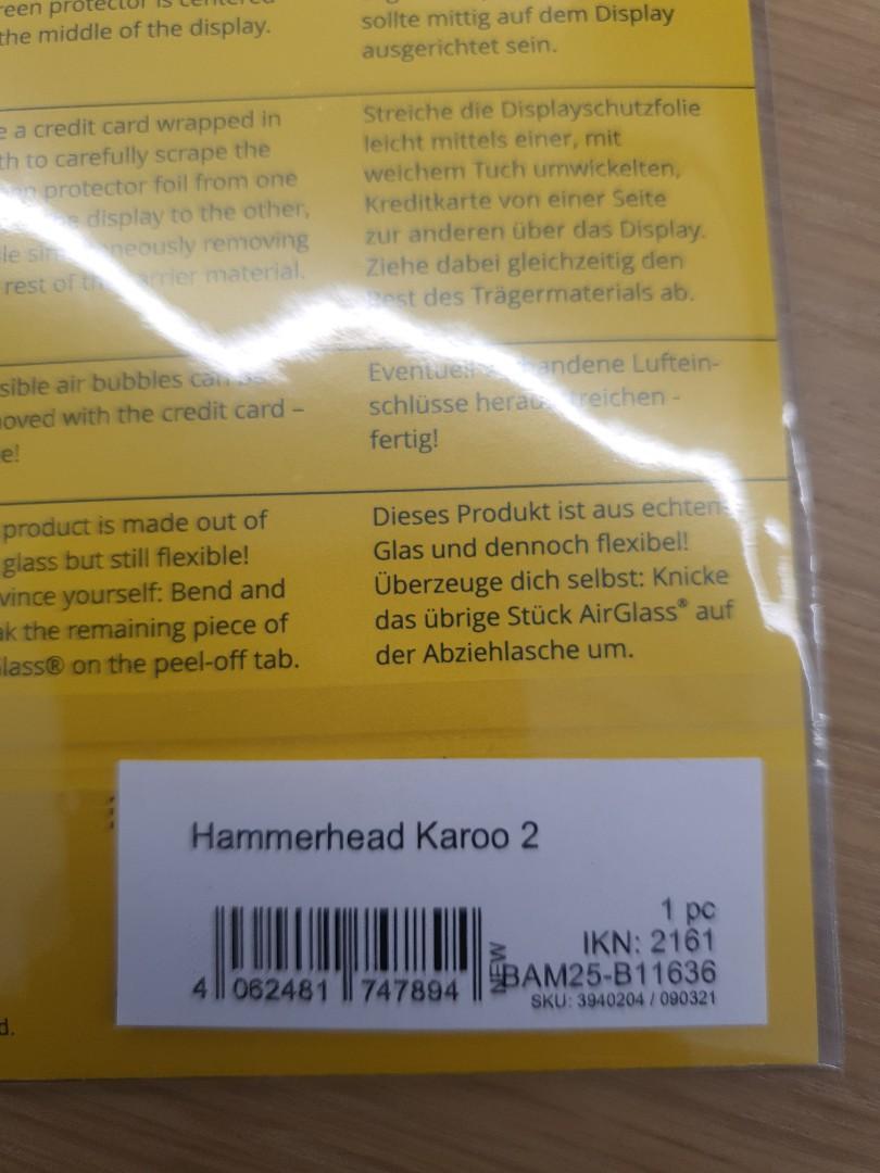 Hammerhead Karoo 2 screen protector, Sports Equipment, Bicycles & Parts ...