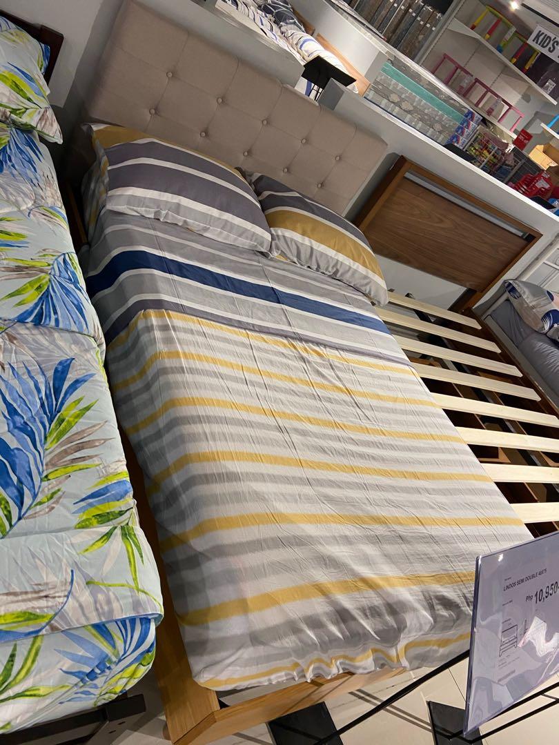 Mandaue foam Lindos queen bed frame brand new, Furniture & Home Living ...