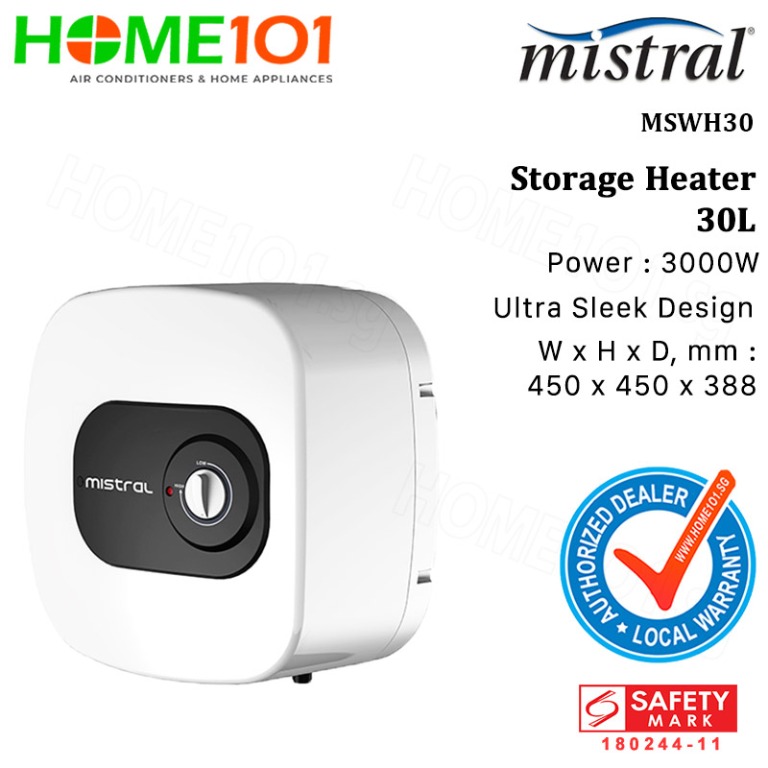 Mistral Storage Heater 30L MSWH30, TV & Home Appliances, Water Heater ...